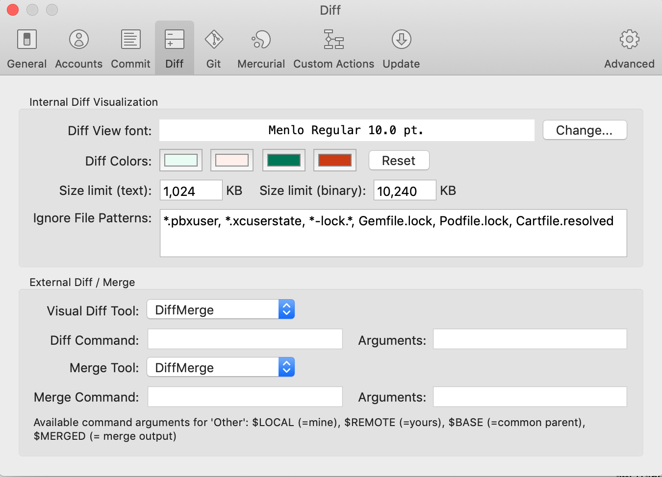 Sử dụng chức năng External Diff trong Sourcetree - Briswell Vietnam